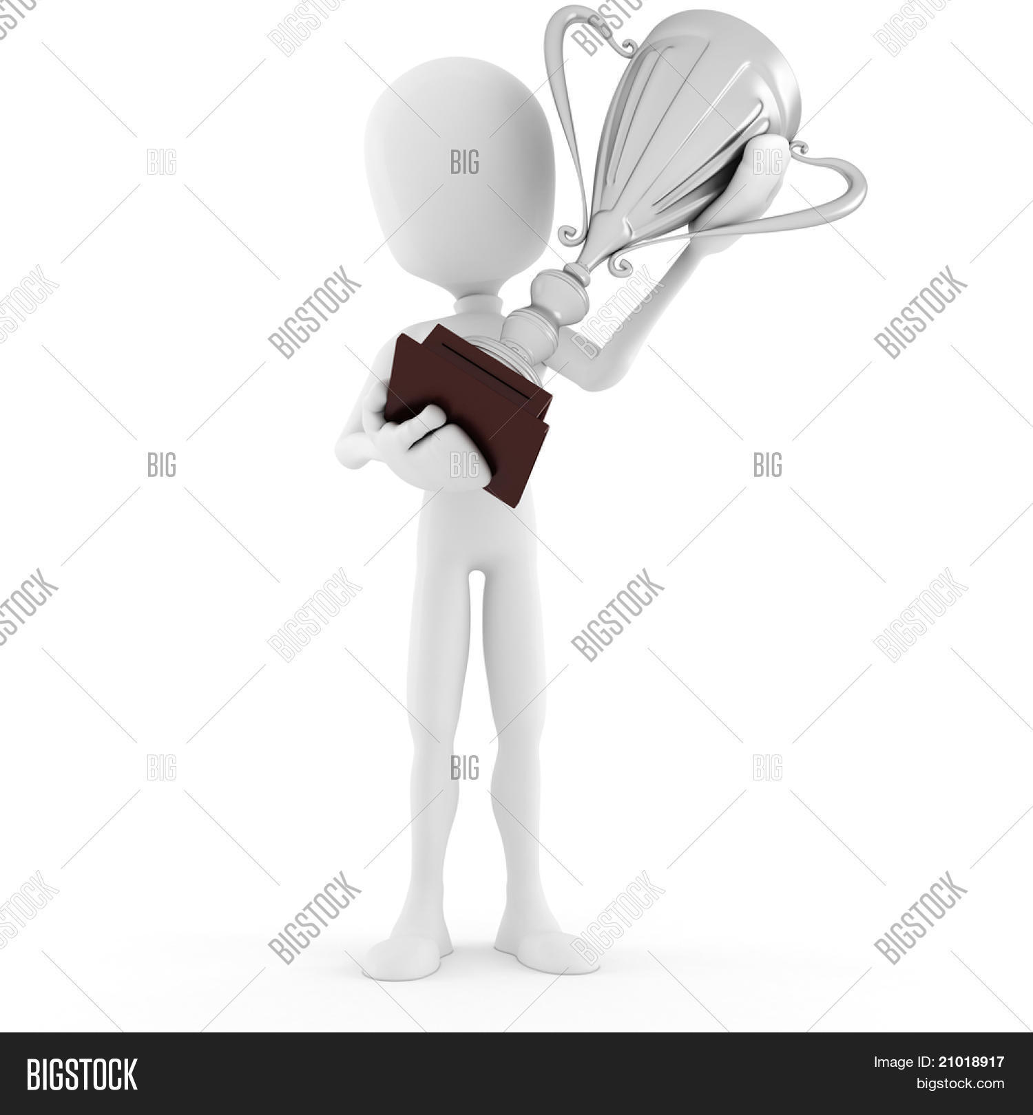 3d Man Winner Holding Image & Photo (Free Trial) | Bigstock