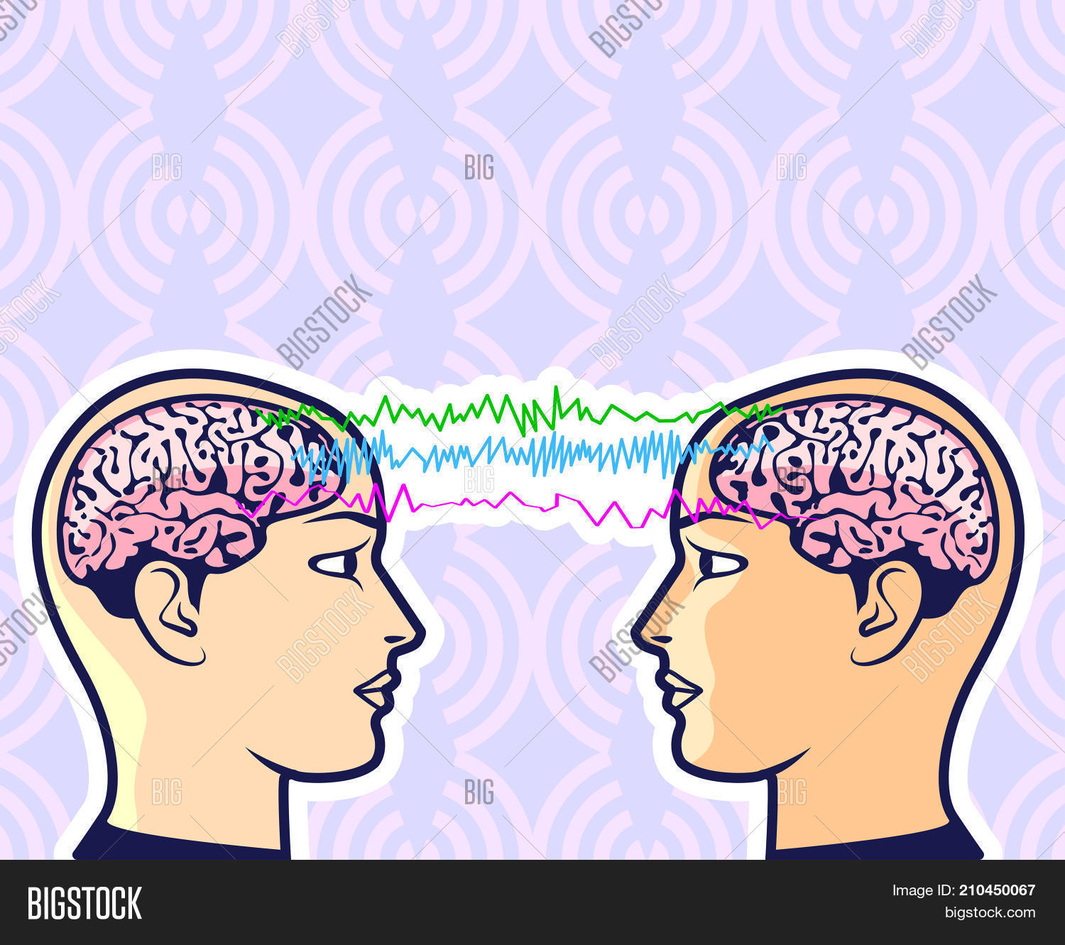 Brainwave Frequency Vector & Photo (Free Trial) | Bigstock