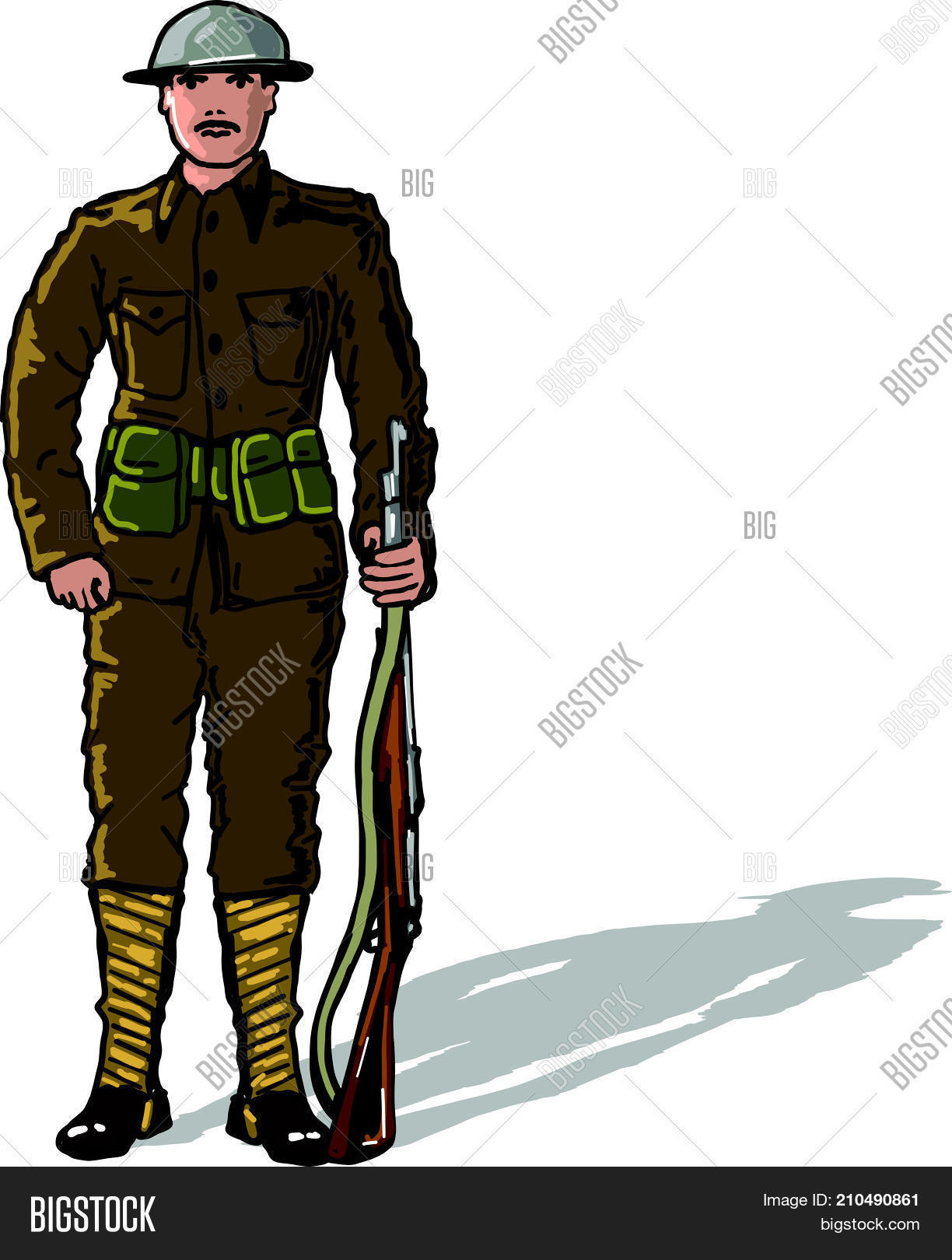 Wold War One Soldier Vector & Photo (Free Trial) | Bigstock