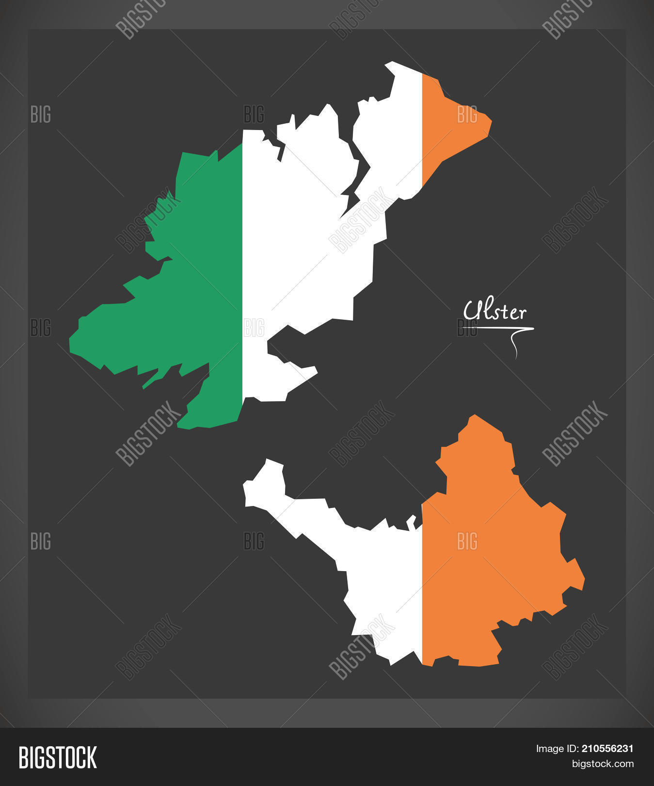 Ulster Map Ireland Image & Photo (Free Trial) | Bigstock