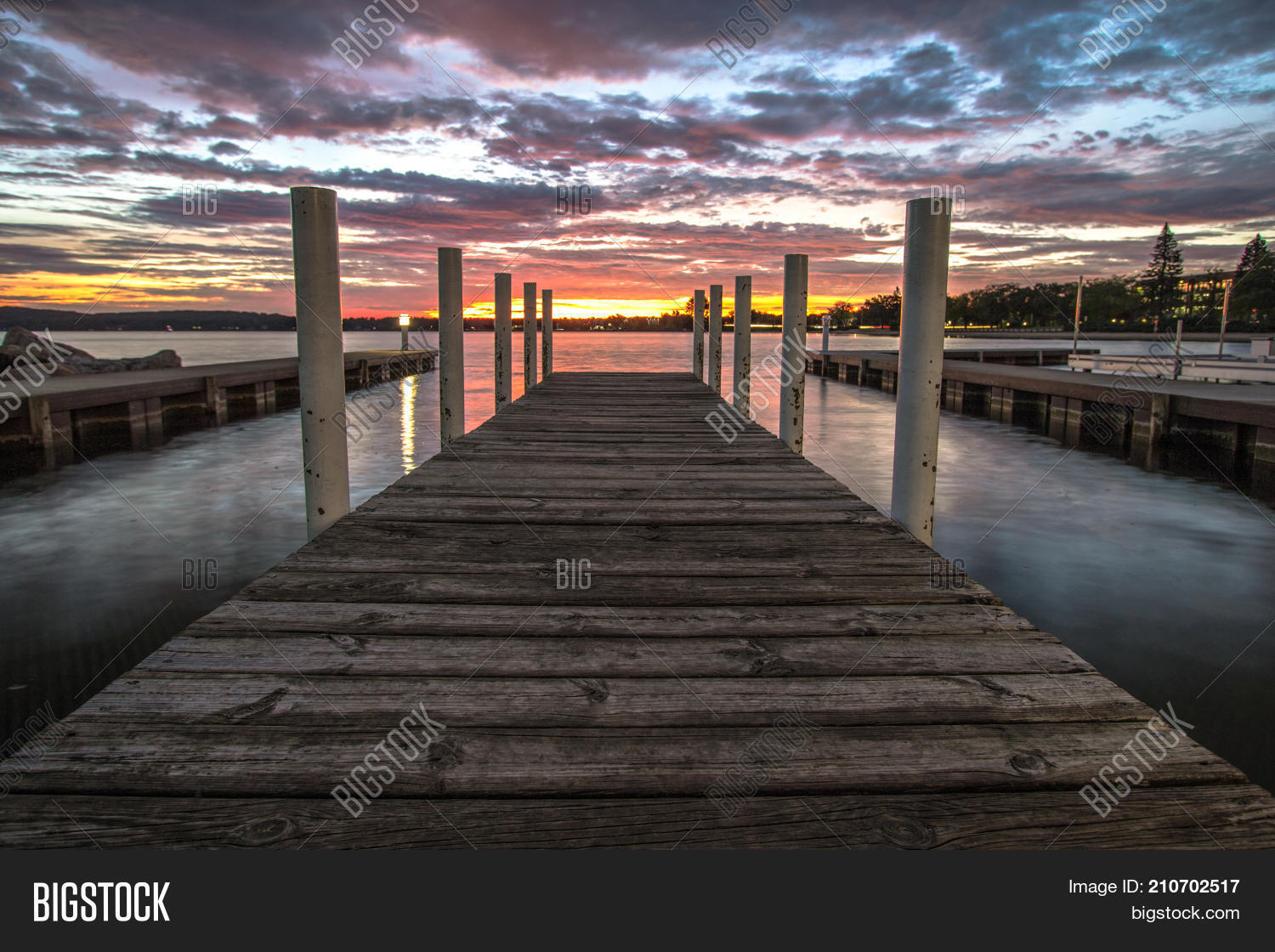 Wooden Dock On Sunrise Image & Photo (Free Trial) | Bigstock