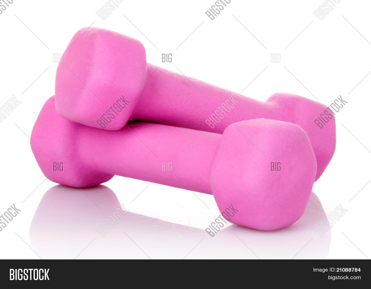 Pink Dumbbells On Image & Photo (Free Trial) | Bigstock