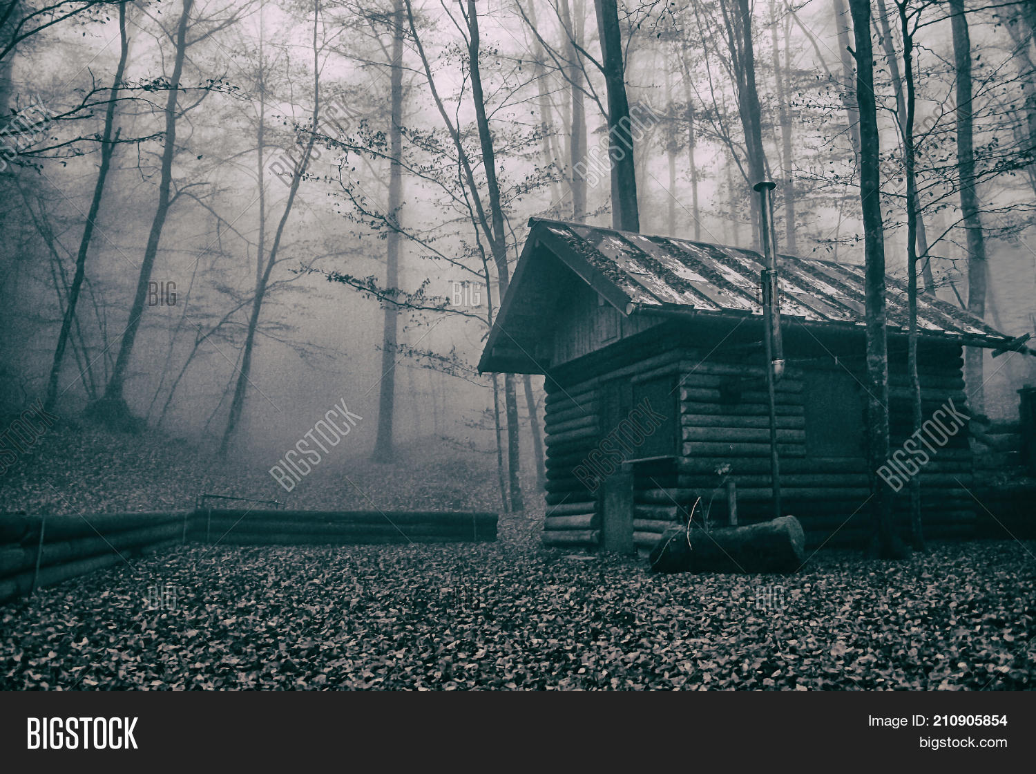 Wooden Shack Misty Image & Photo (Free Trial) | Bigstock