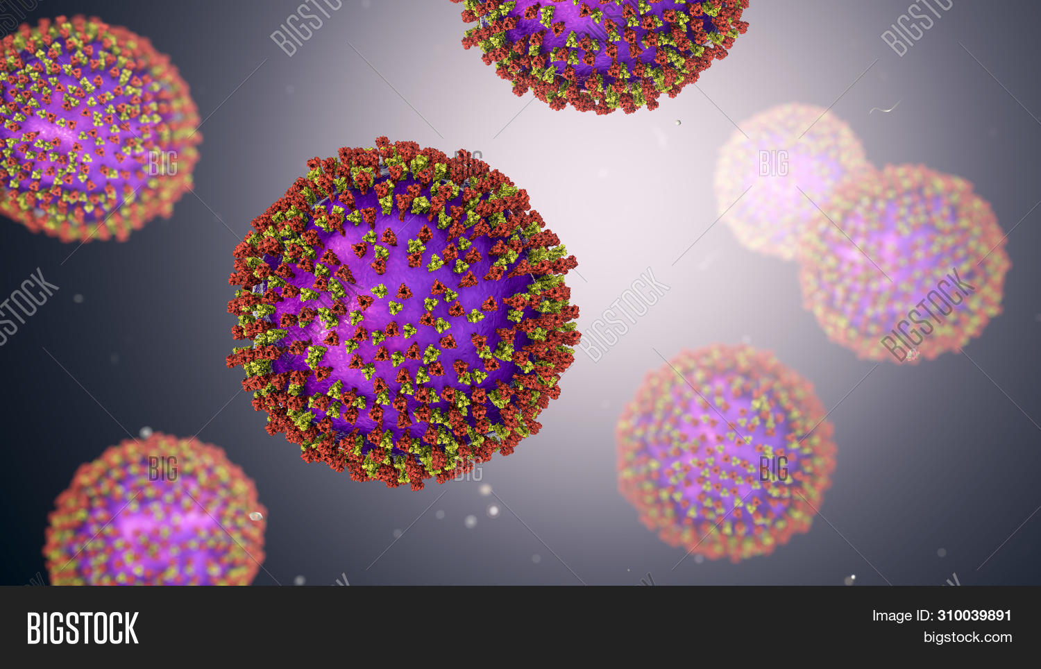 Measles Viruses. 3d Image & Photo (Free Trial) | Bigstock