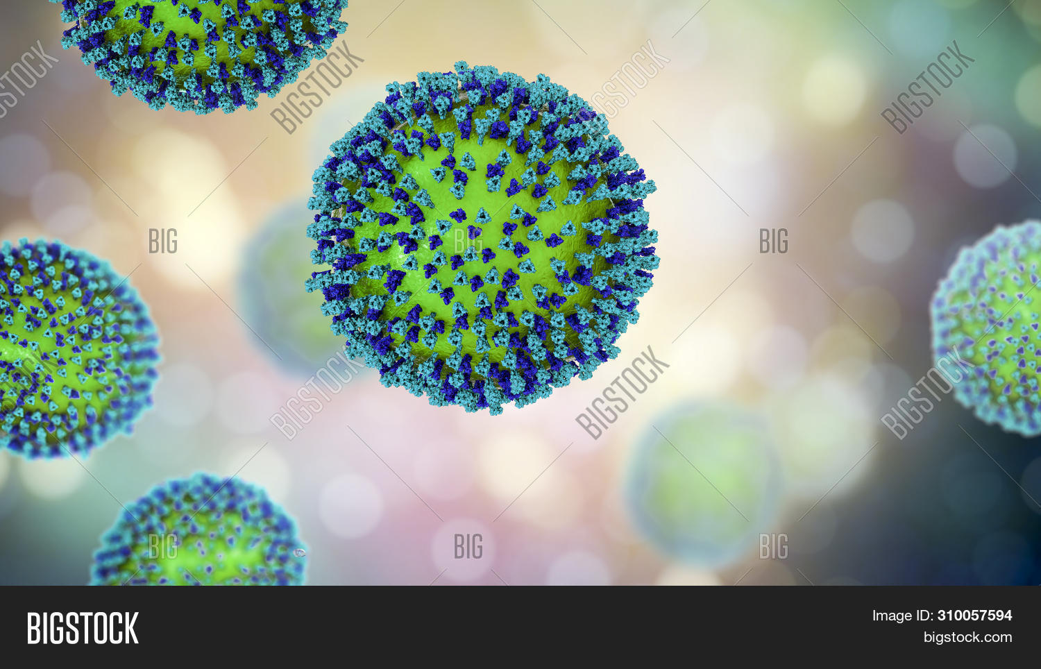 Measles Viruses. 3d Image & Photo (Free Trial) | Bigstock