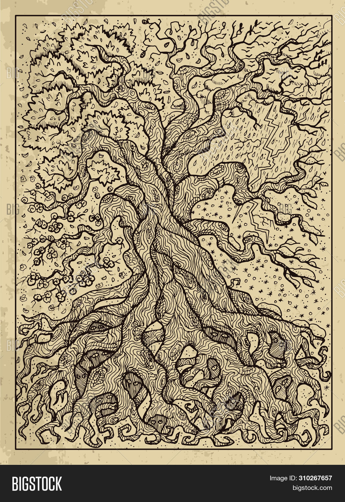 Tree. Mystic Concept Vector & Photo (Free Trial) | Bigstock