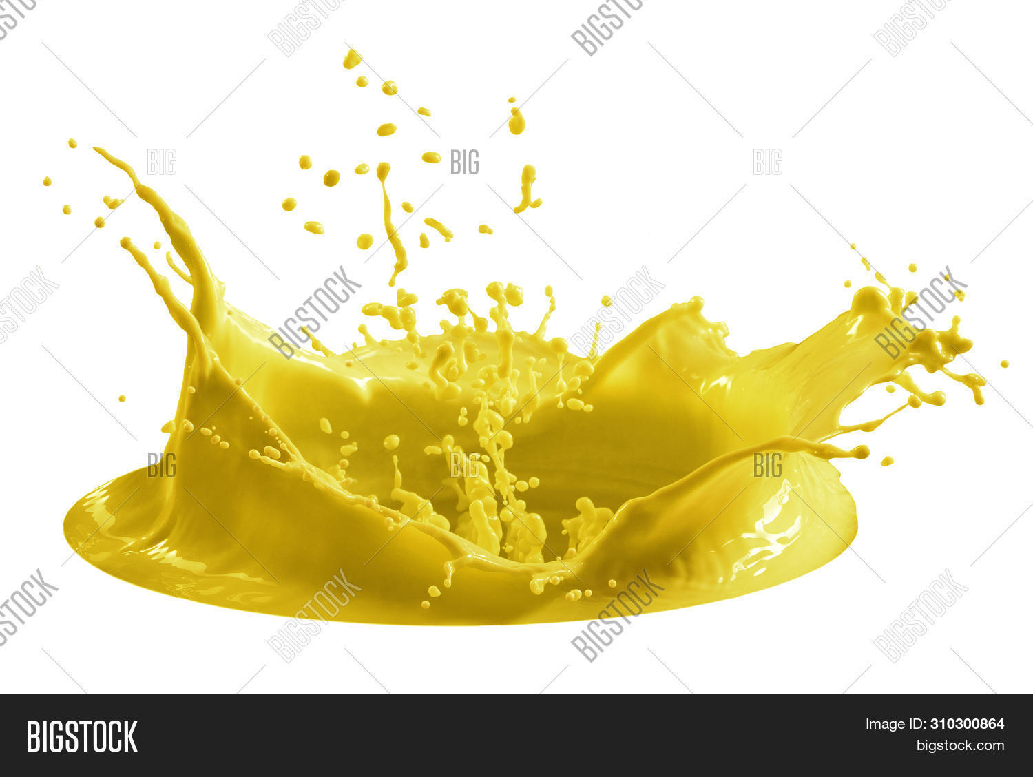 Yellow Paint Splash Image & Photo (Free Trial) | Bigstock