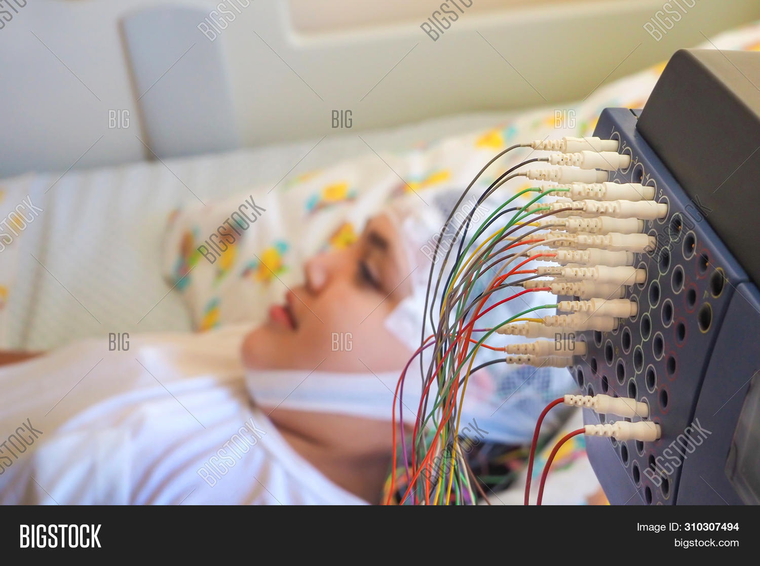 Girl Eeg Electrodes Image & Photo (Free Trial) | Bigstock