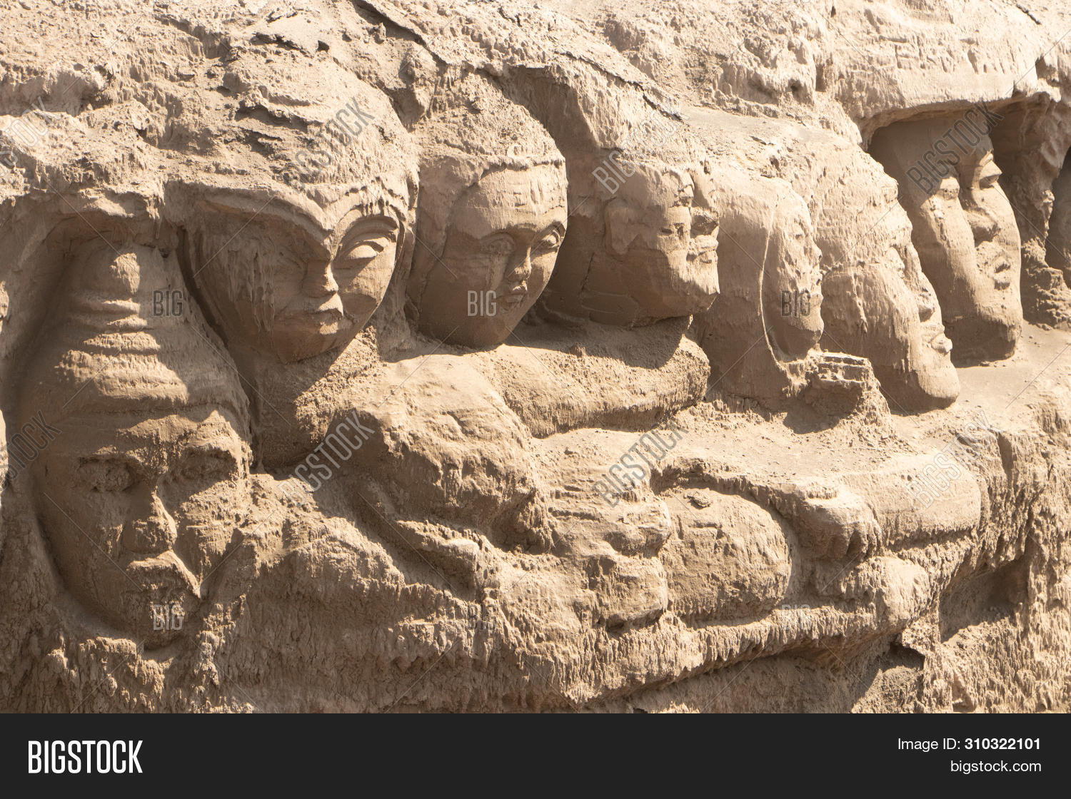 Human Face On Sand Image & Photo (Free Trial) | Bigstock