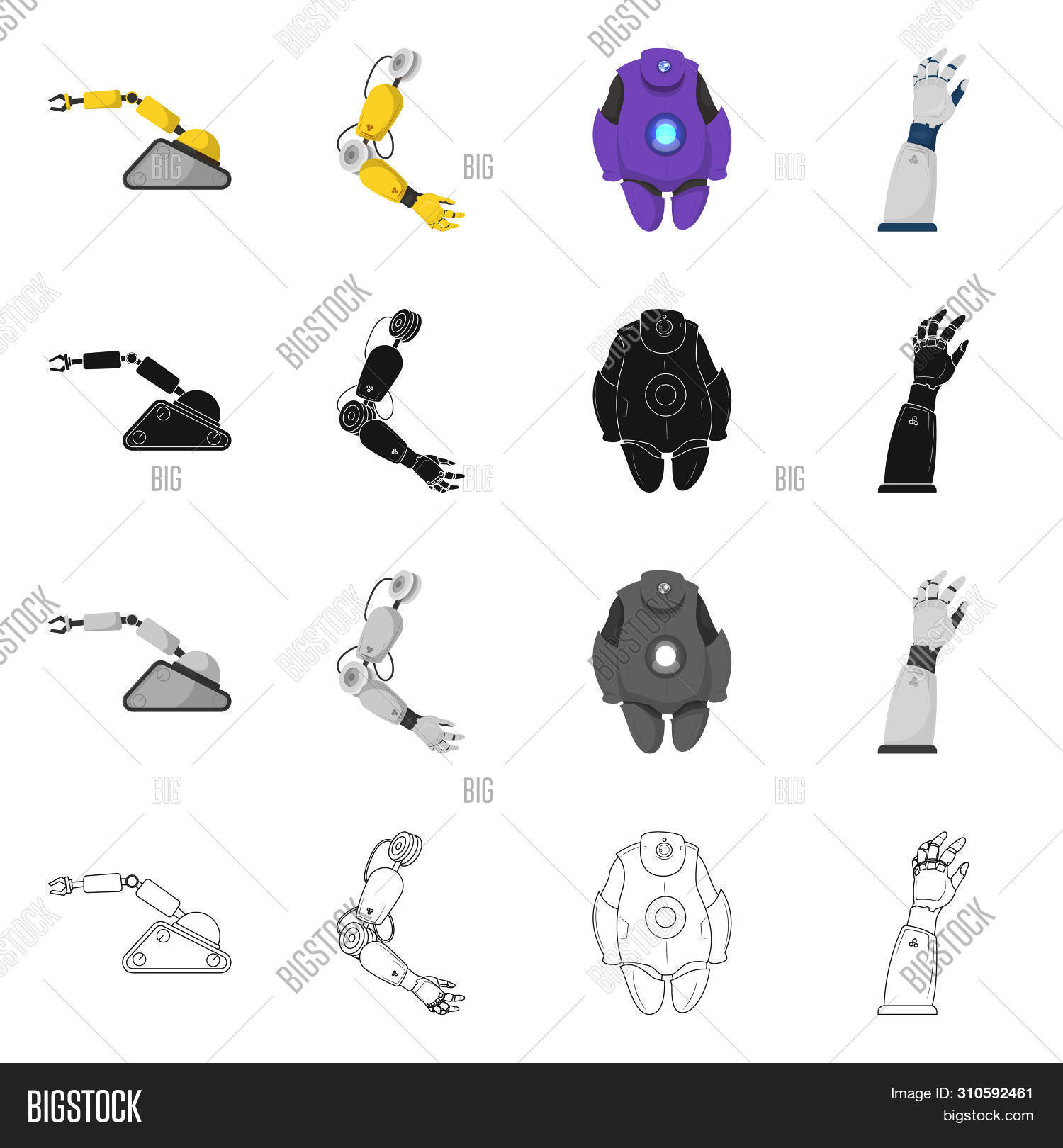 Bitmap Design Robot Image & Photo (Free Trial) | Bigstock