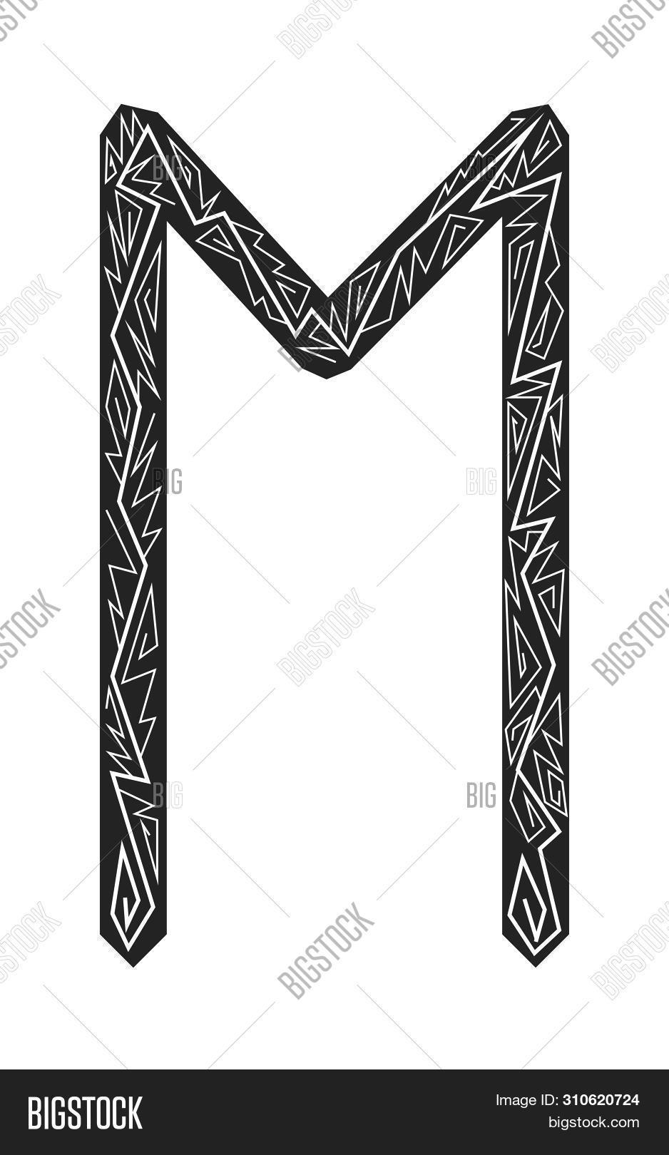 Rune Ehwaz. Ancient Image & Photo (Free Trial) | Bigstock