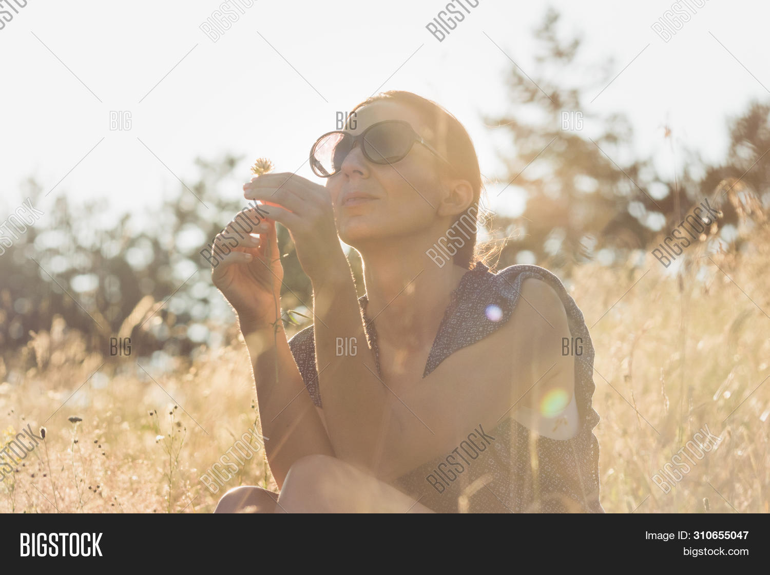 Woman Nature Sunset. Image & Photo (Free Trial) | Bigstock