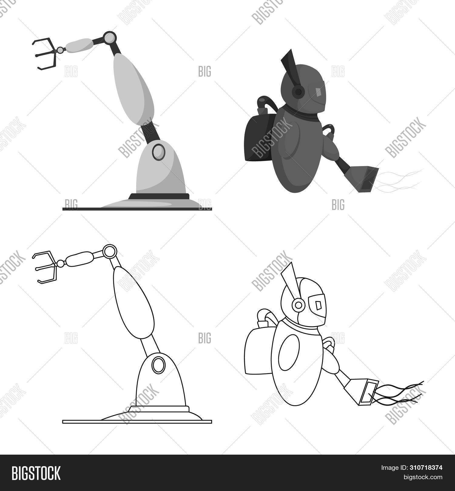 Bitmap Design Robot Image & Photo (Free Trial) | Bigstock