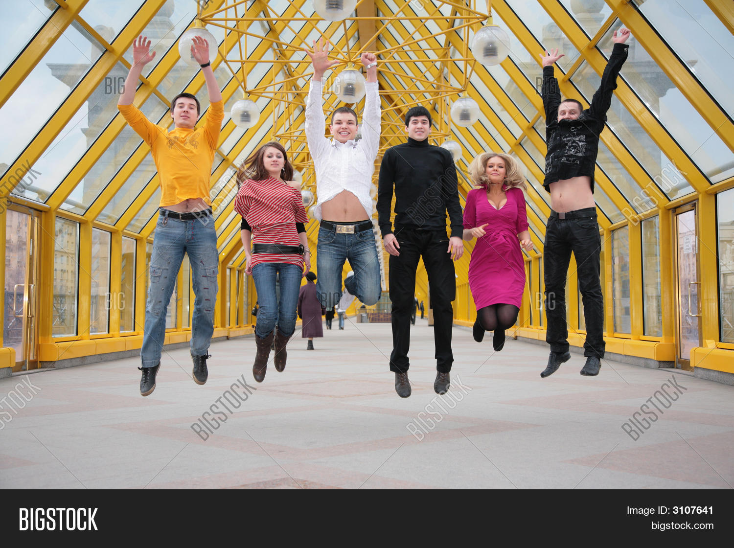 Group Friends Jump On Image & Photo (Free Trial) | Bigstock