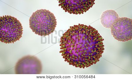 Measles Viruses. 3d Image & Photo (Free Trial) | Bigstock