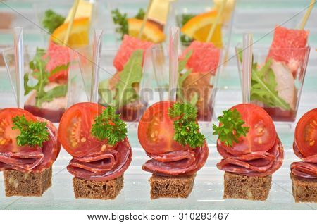 Three Types Canapes Image & Photo (Free Trial) | Bigstock