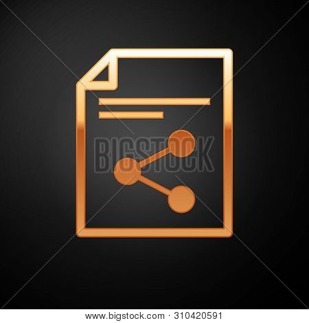 Gold Share File Icon Vector & Photo (Free Trial) | Bigstock