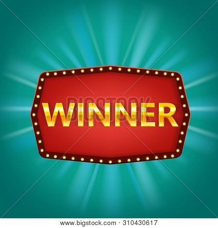 Winner Retro Frame Vector & Photo (Free Trial) | Bigstock