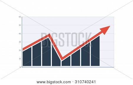 Bar Chart Arrow. Vector & Photo (Free Trial) | Bigstock