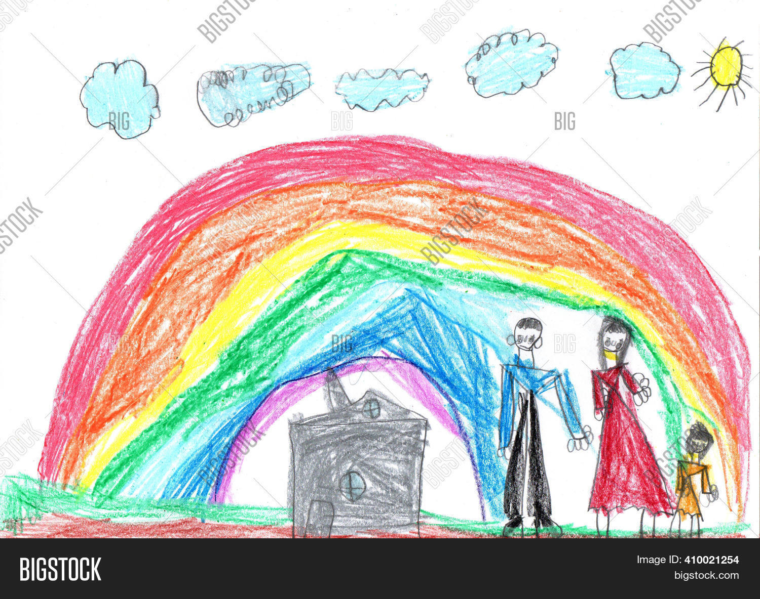 Drawing Happy Family Image & Photo (Free Trial) | Bigstock