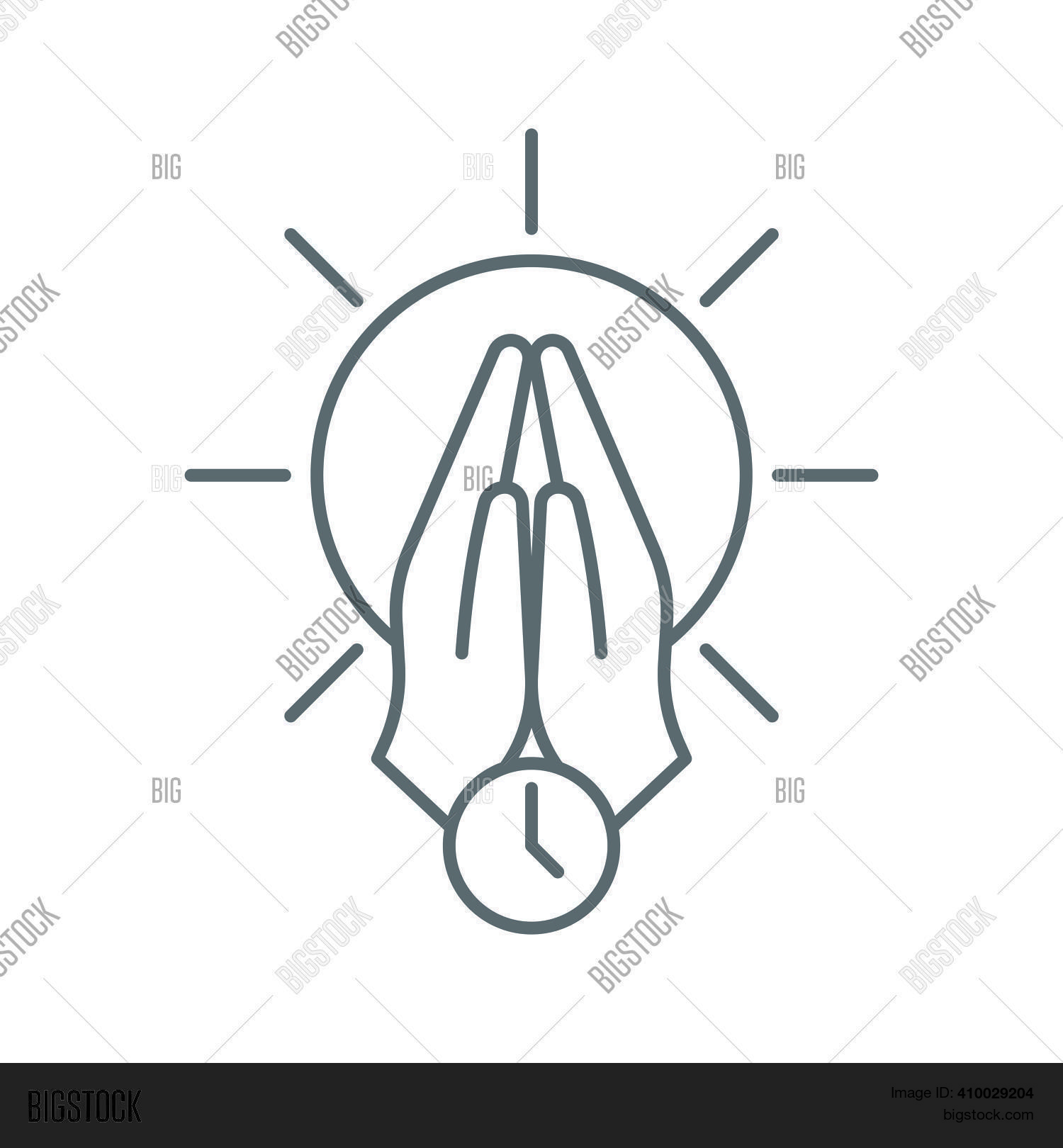 Praying Time Icon, Vector & Photo (Free Trial) | Bigstock