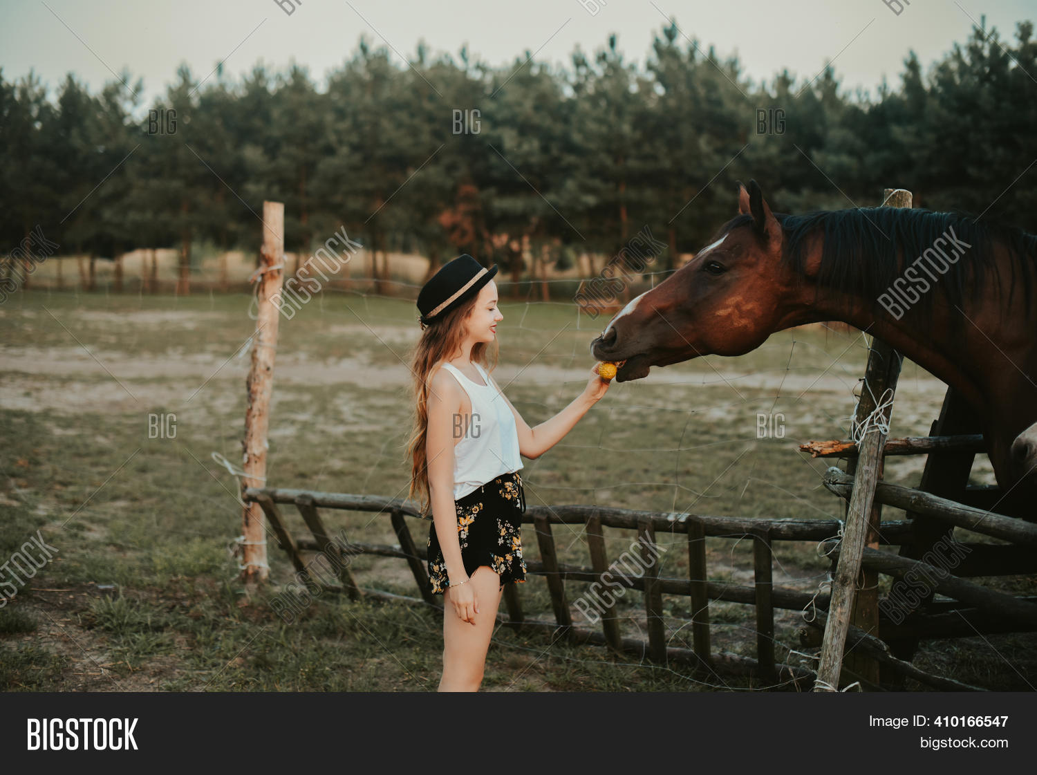 Beautiful Girl On Farm Image & Photo (Free Trial) | Bigstock