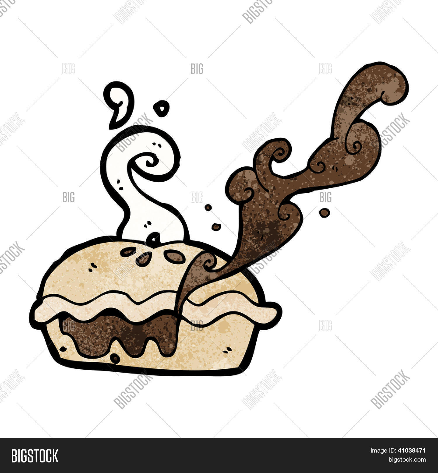 Cartoon Meat Pie Vector & Photo (Free Trial) | Bigstock