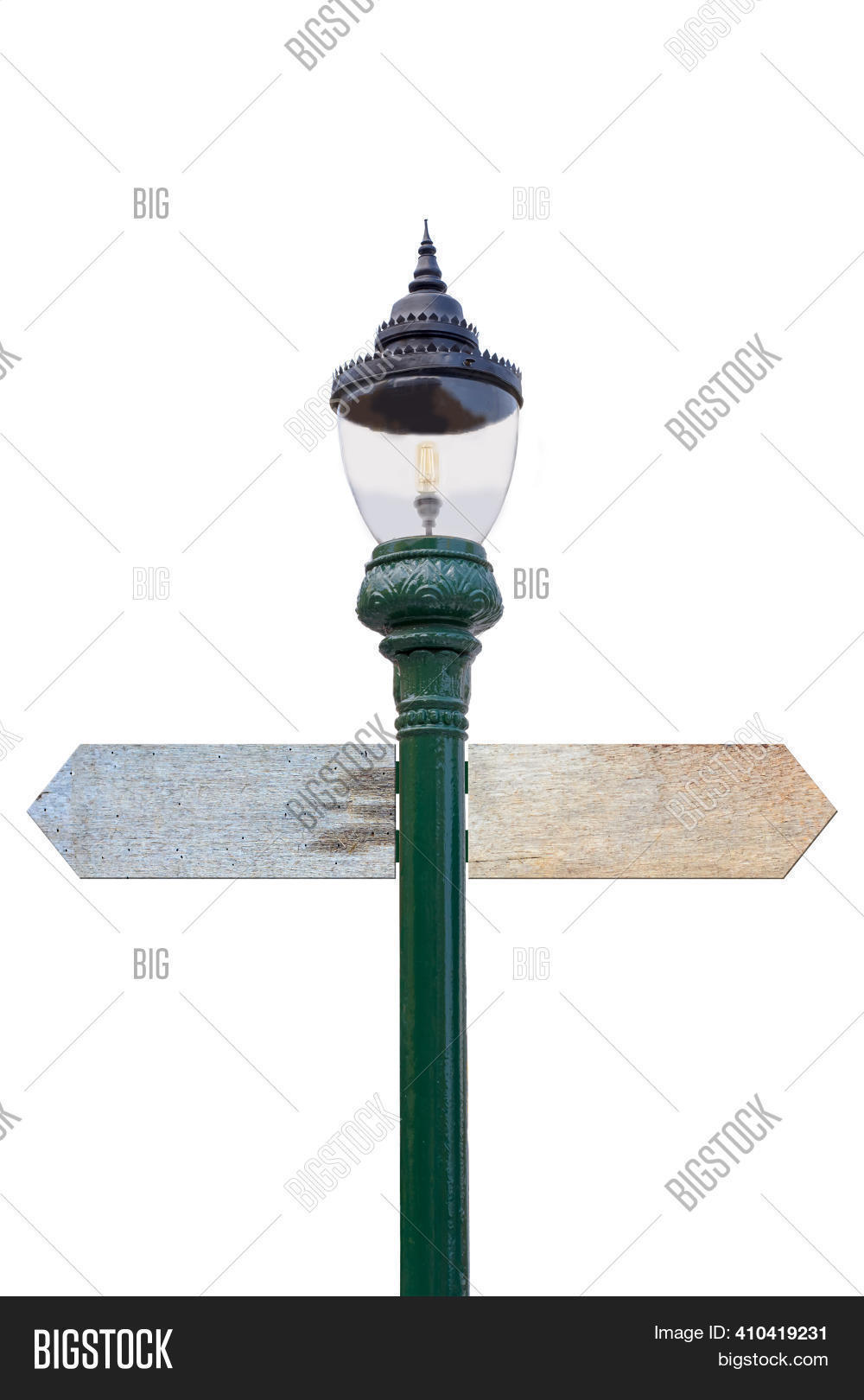 Wooden Signs On Lamp Image & Photo (Free Trial) | Bigstock