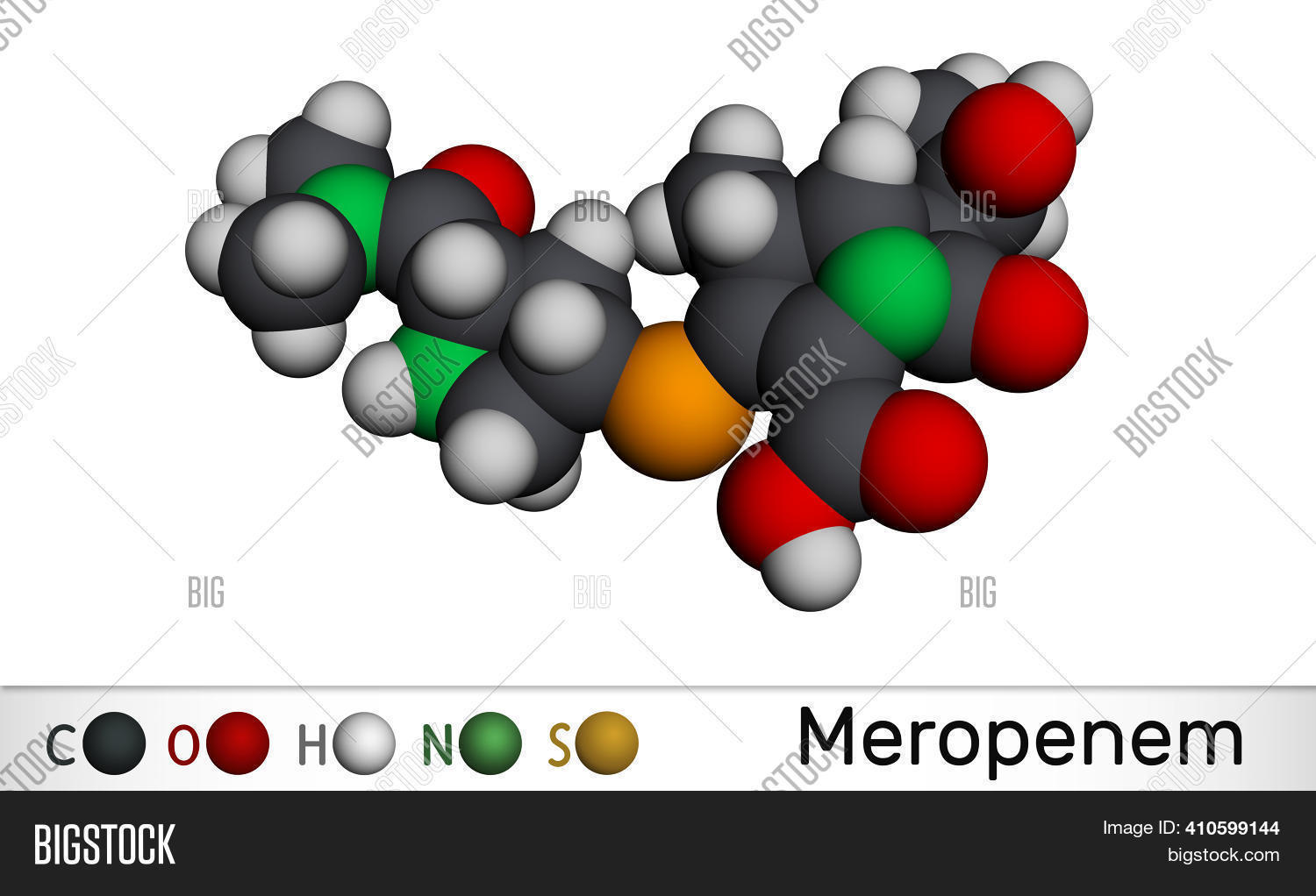 Meropenem Molecule. Image & Photo (Free Trial) | Bigstock