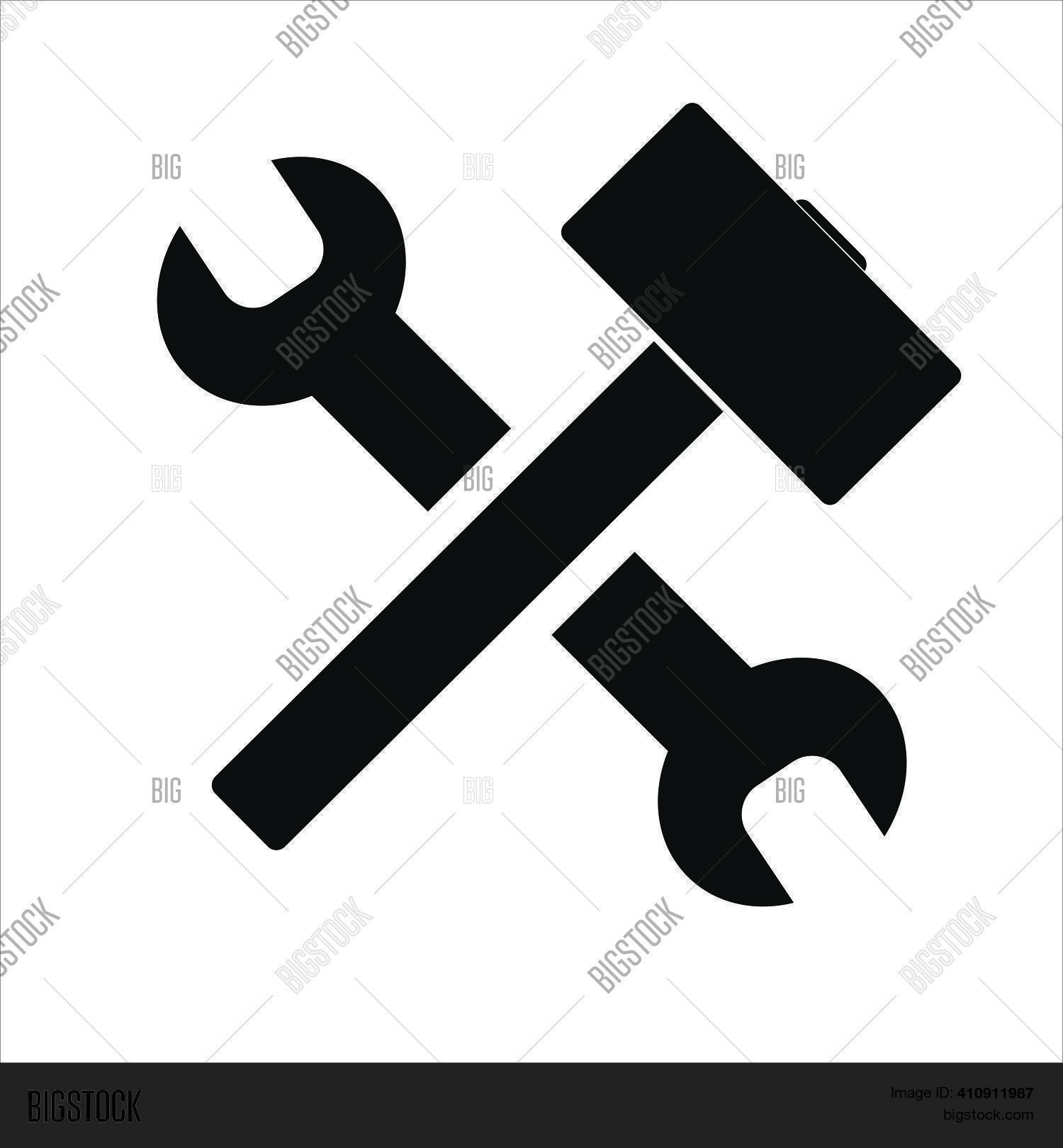 Simple Spanner Hammer Vector & Photo (Free Trial) | Bigstock