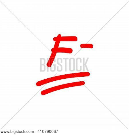 F- Letter Grade, Vector & Photo (Free Trial) | Bigstock