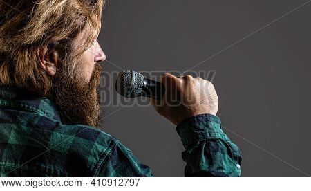 Man Holding Microphone Image & Photo (Free Trial) | Bigstock