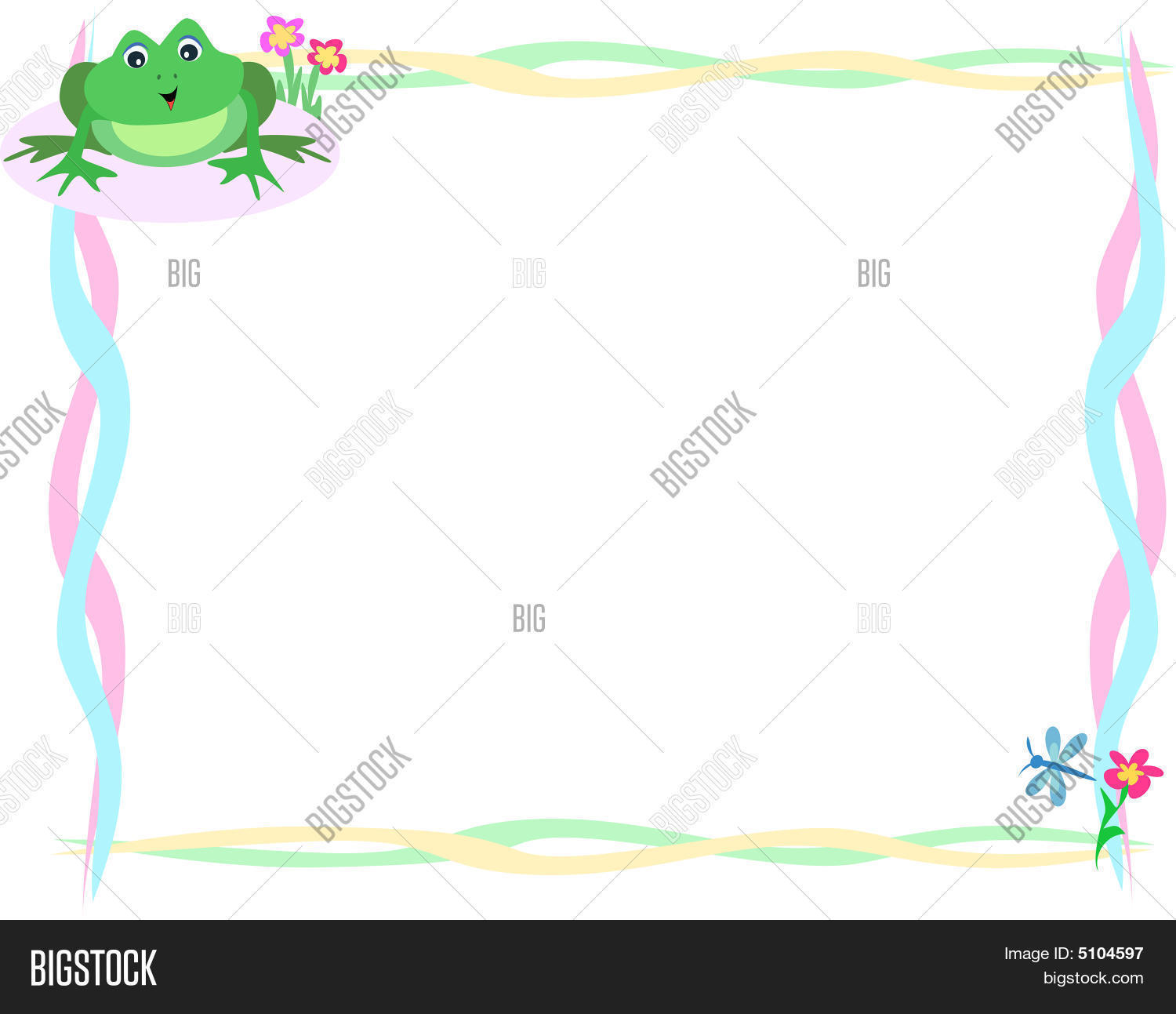 Frame Cute Frog Vector & Photo (Free Trial) | Bigstock