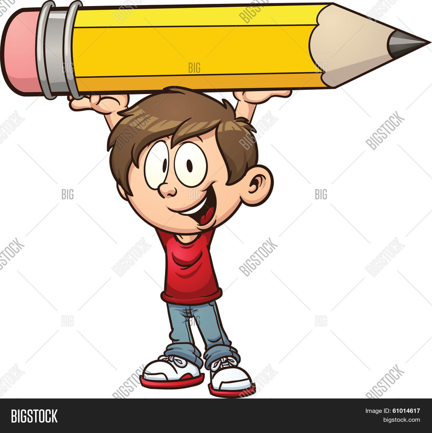 Cartoon Boy Holding Vector & Photo (Free Trial) | Bigstock
