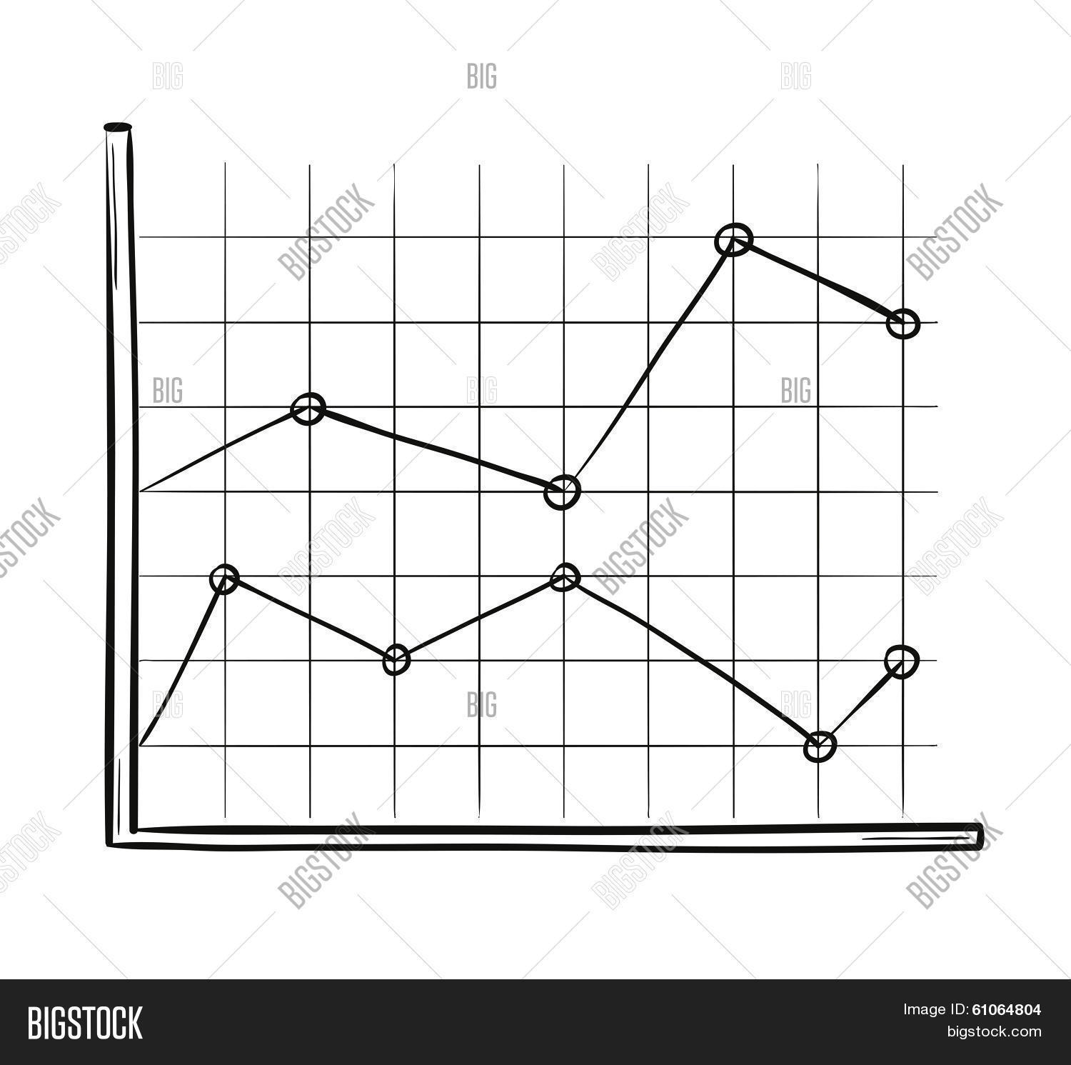 Sketch Line Chart Vector & Photo (Free Trial) | Bigstock