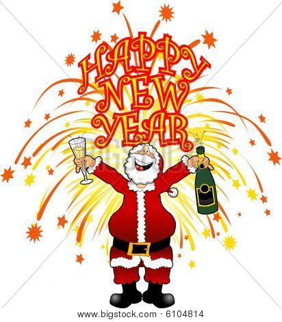 Santa Fireworks Vector & Photo (Free Trial) | Bigstock
