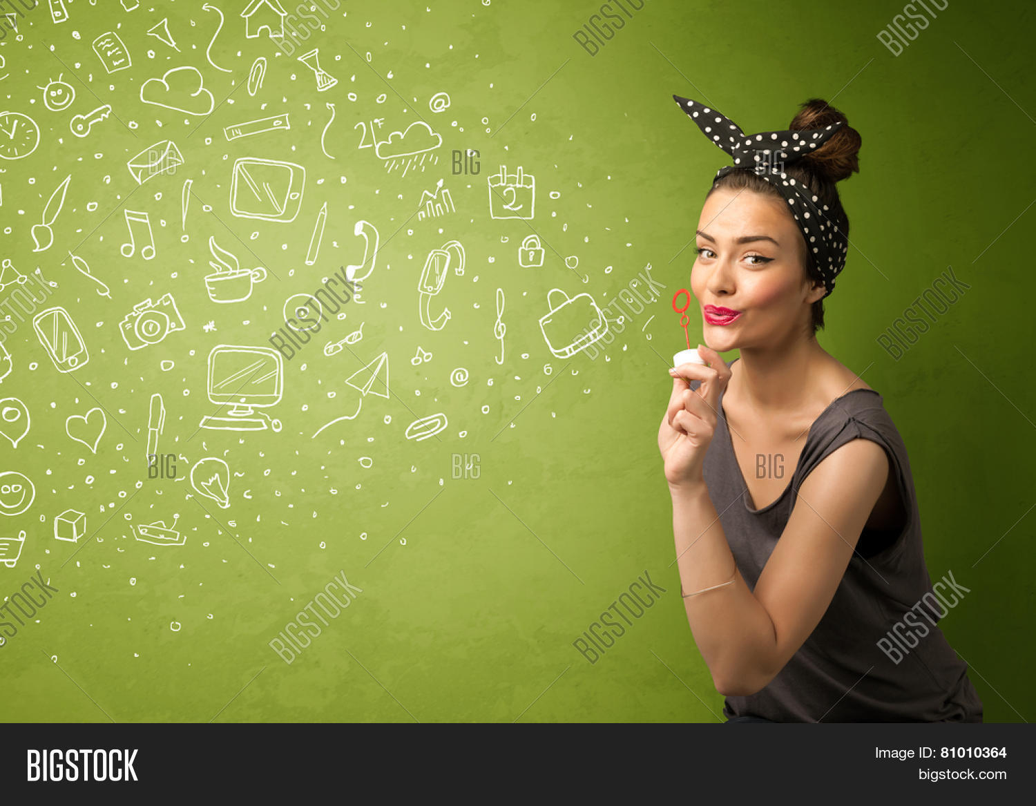 Cute Girl Blowing Hand Image & Photo (Free Trial) | Bigstock