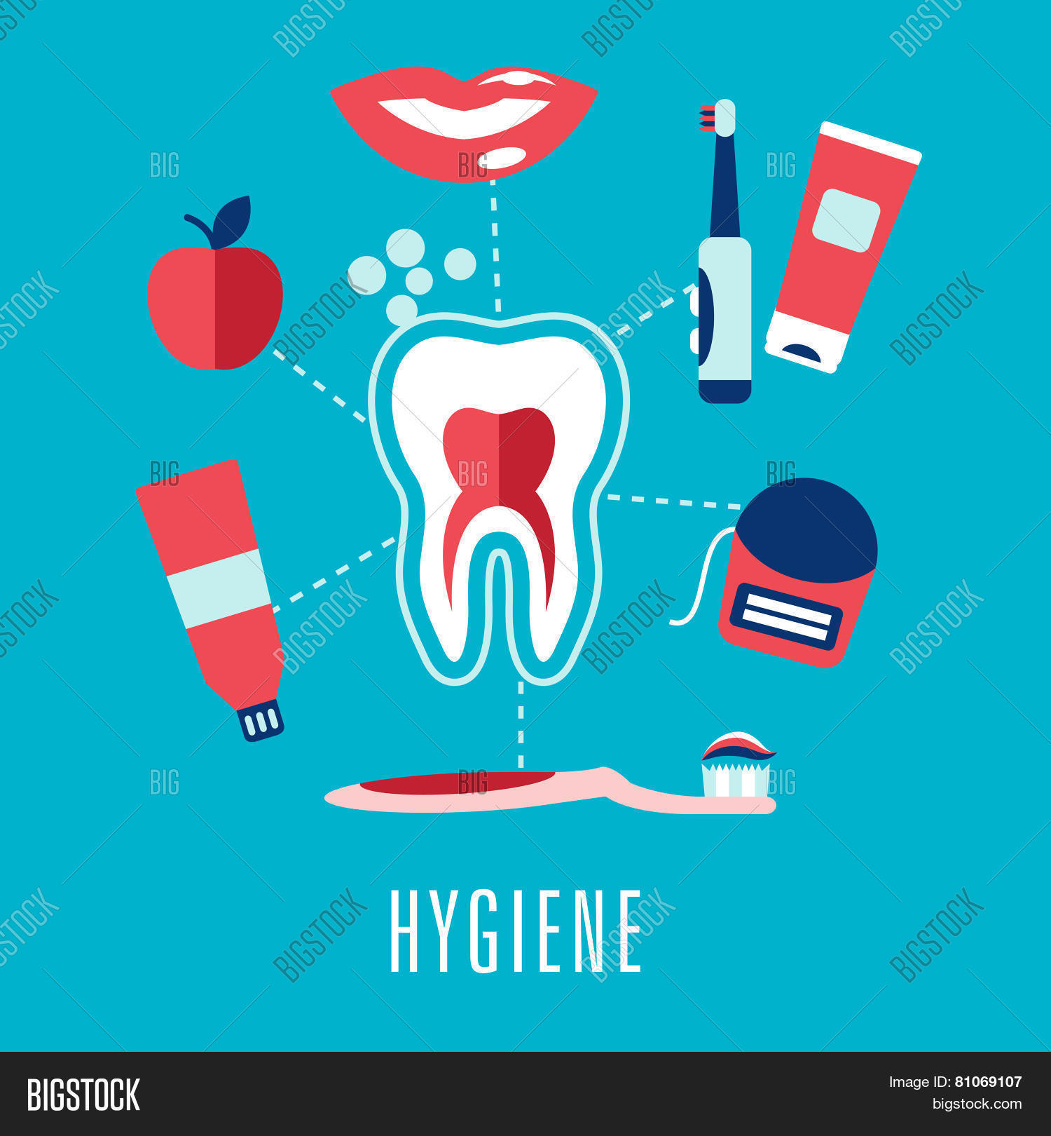 Flat Dental Hygiene Vector & Photo (Free Trial) | Bigstock