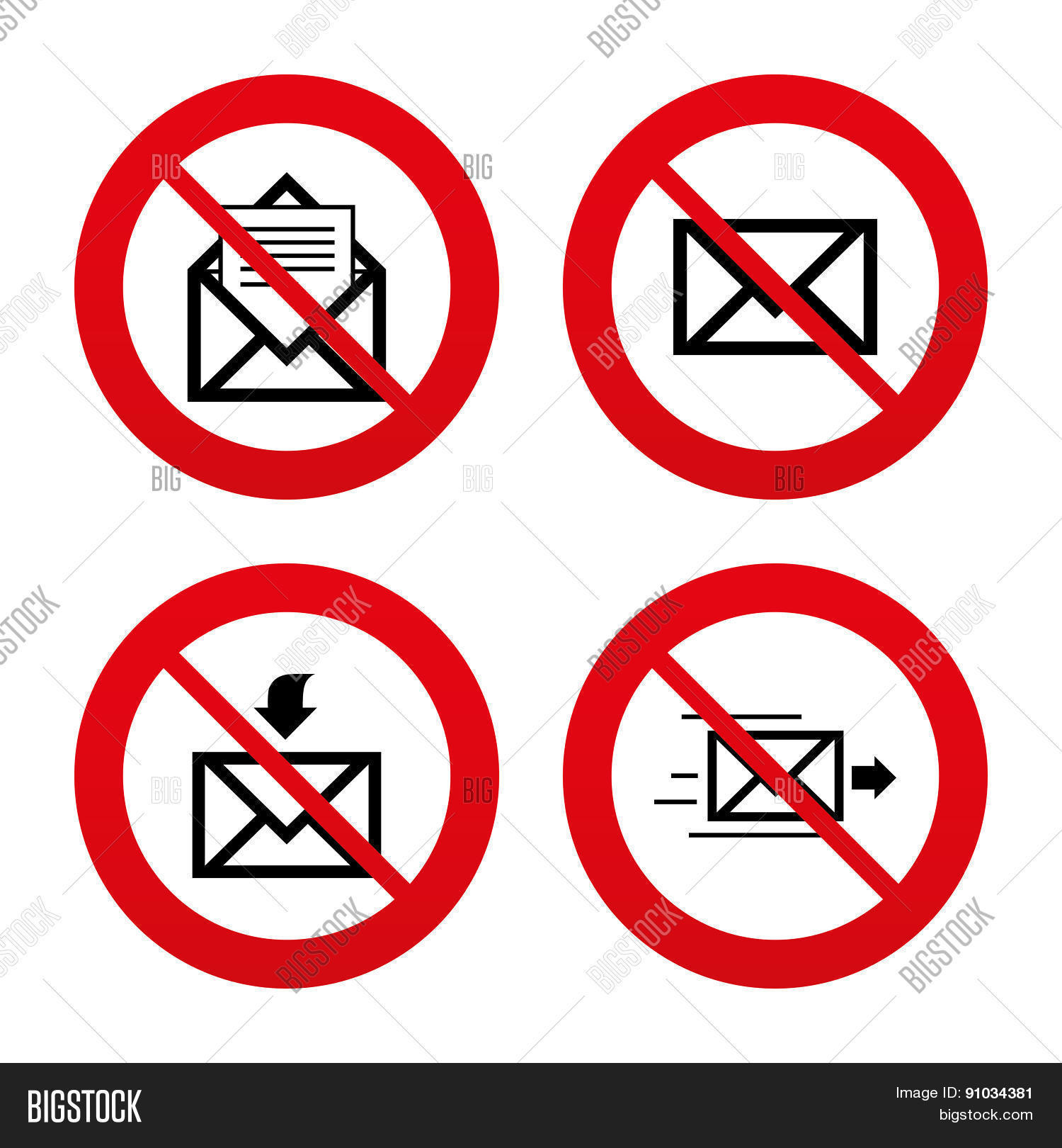 Mail Envelope Icons. Vector & Photo (Free Trial) | Bigstock