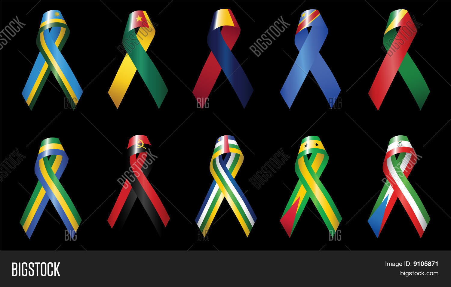 Africa Ribbons Vector & Photo (Free Trial) | Bigstock
