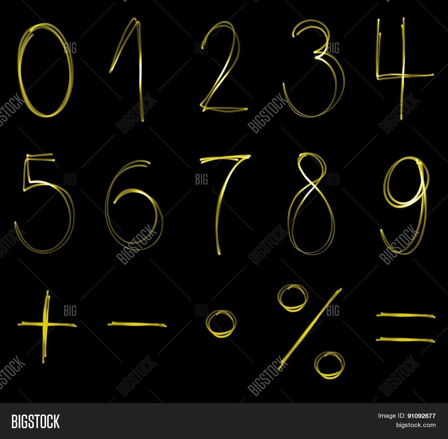 Flourescent Numbers Image & Photo (Free Trial) | Bigstock