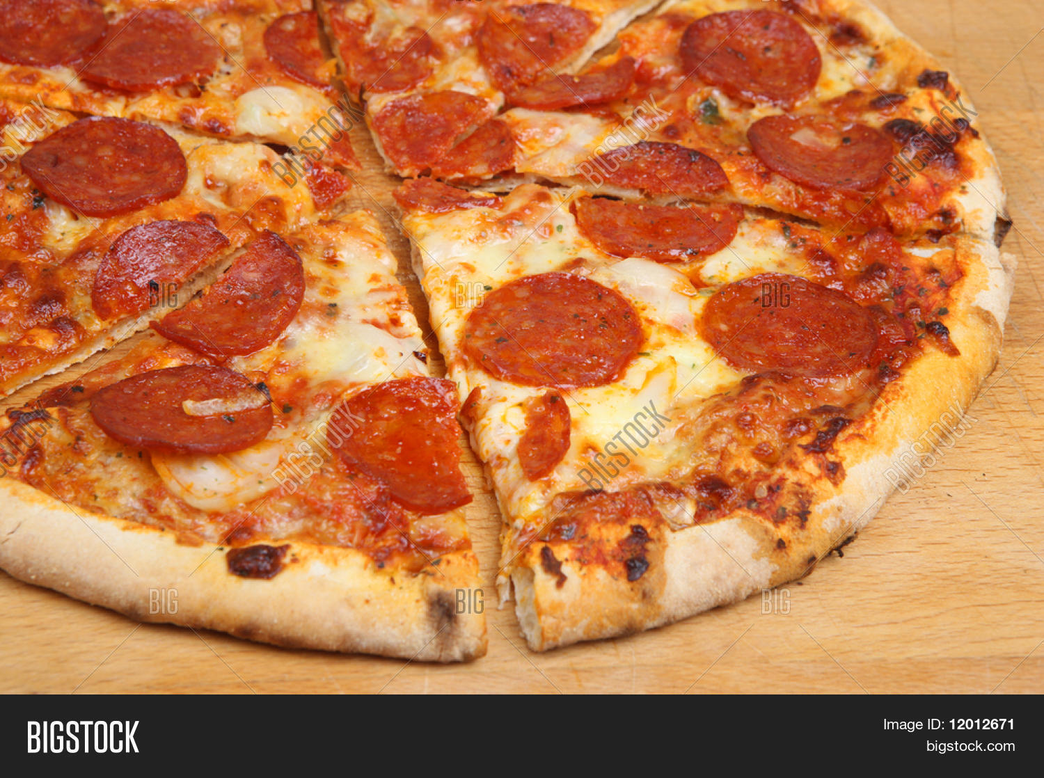 Pepperoni Pizza Cut Image & Photo (Free Trial) | Bigstock