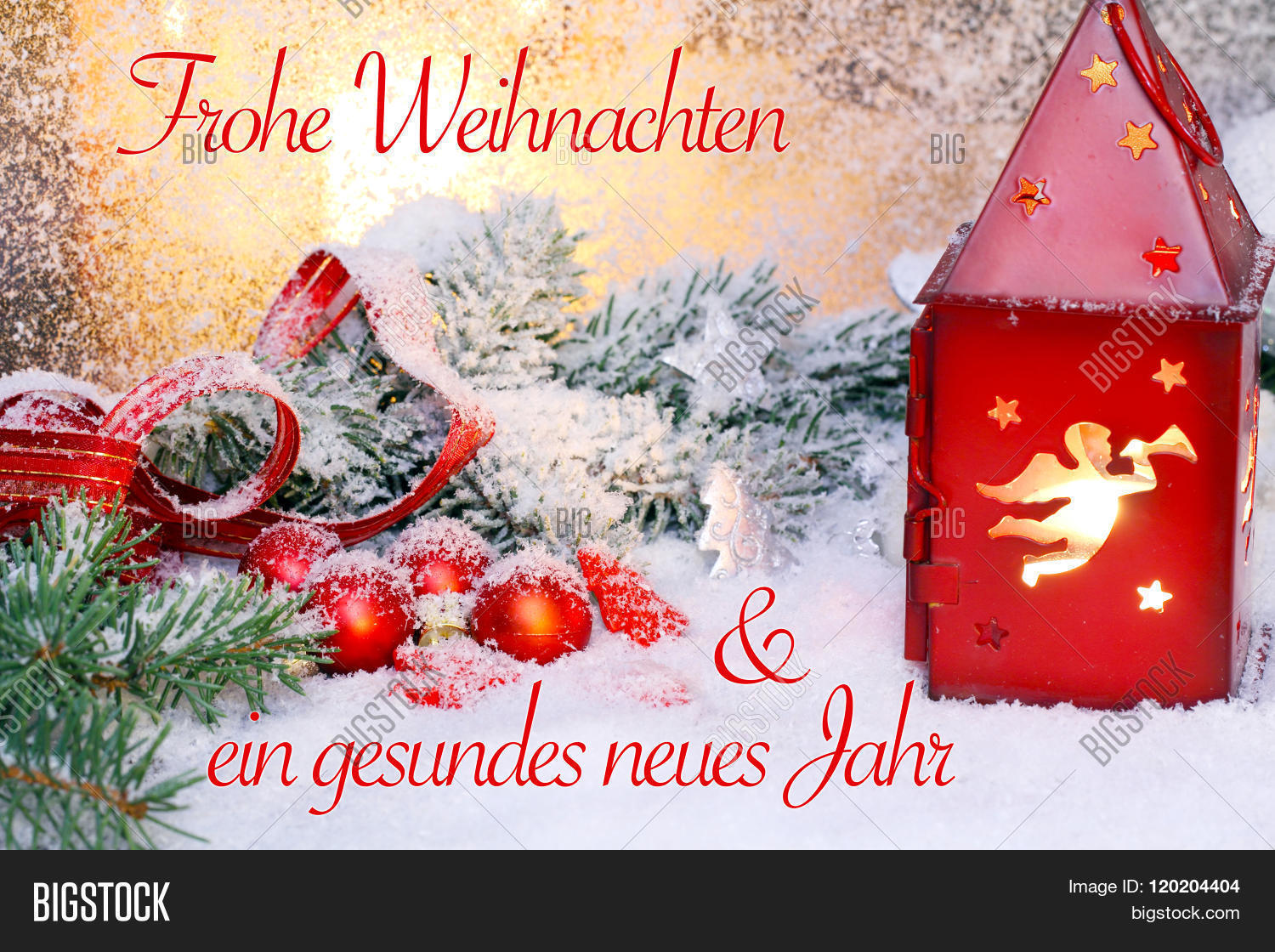 Christmas Card, New Year Card Frohe Image & Photo | Bigstock