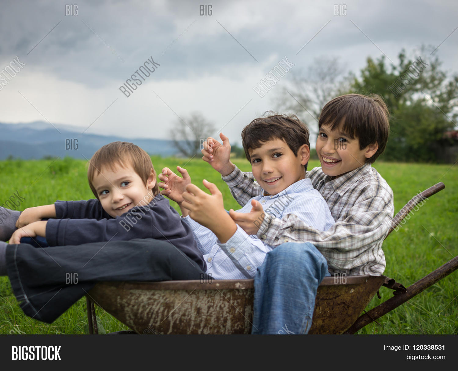 Happy Kids On Field Image & Photo (Free Trial) | Bigstock