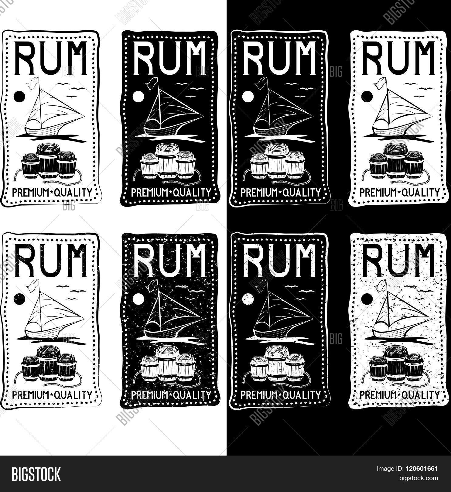 Rum Vintage Labels Vector & Photo (Free Trial) | Bigstock