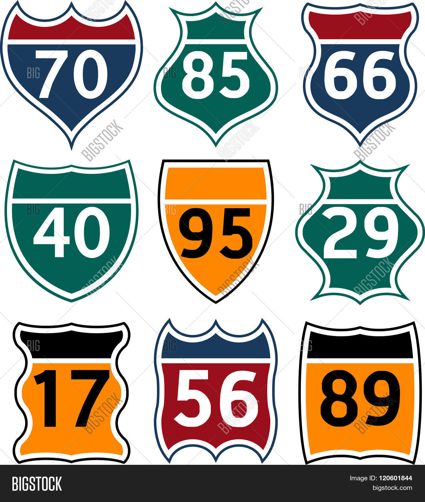Road Signs Set . Vector & Photo (Free Trial) | Bigstock