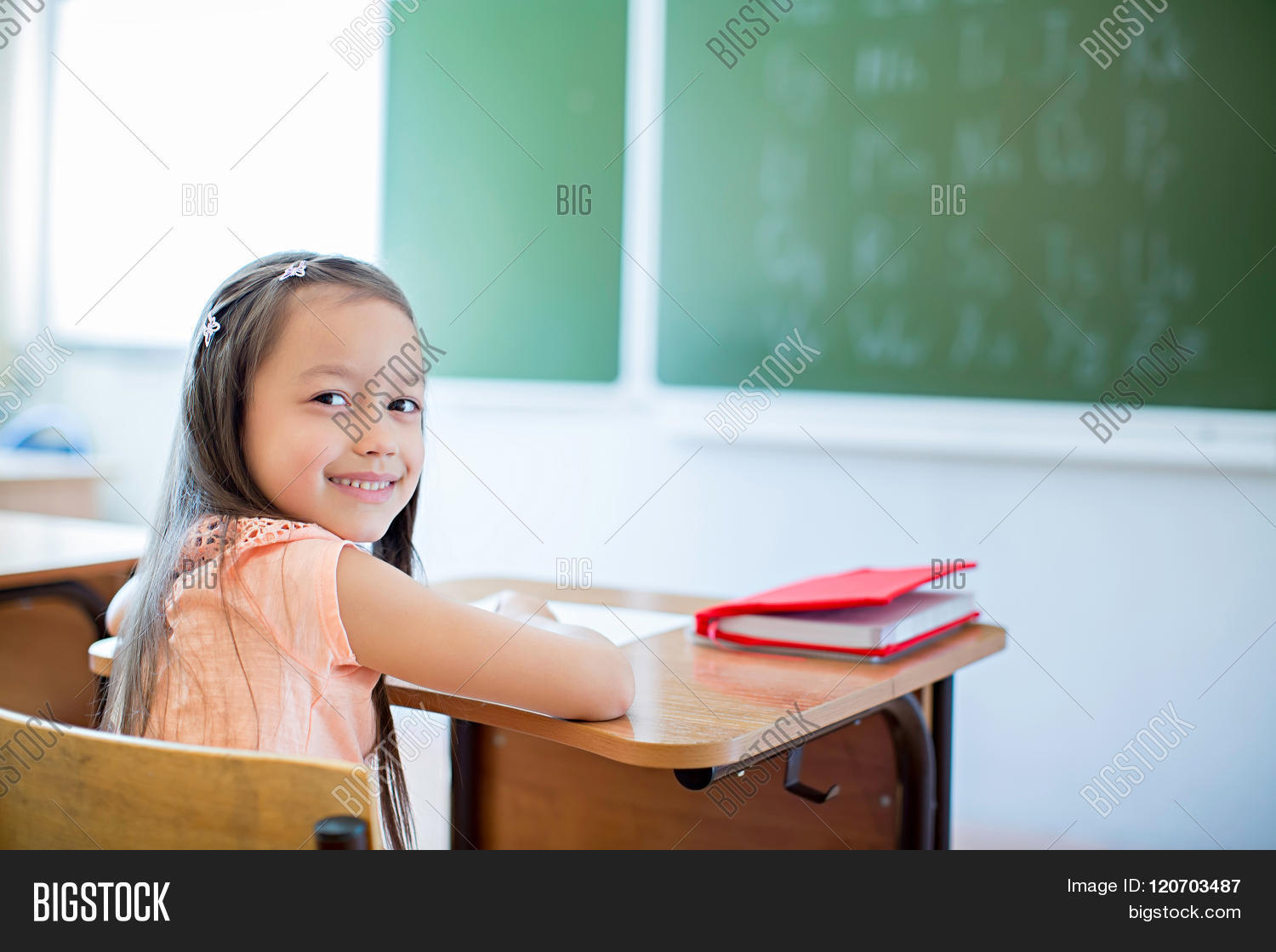 Little Girl Desk Image & Photo (Free Trial) | Bigstock
