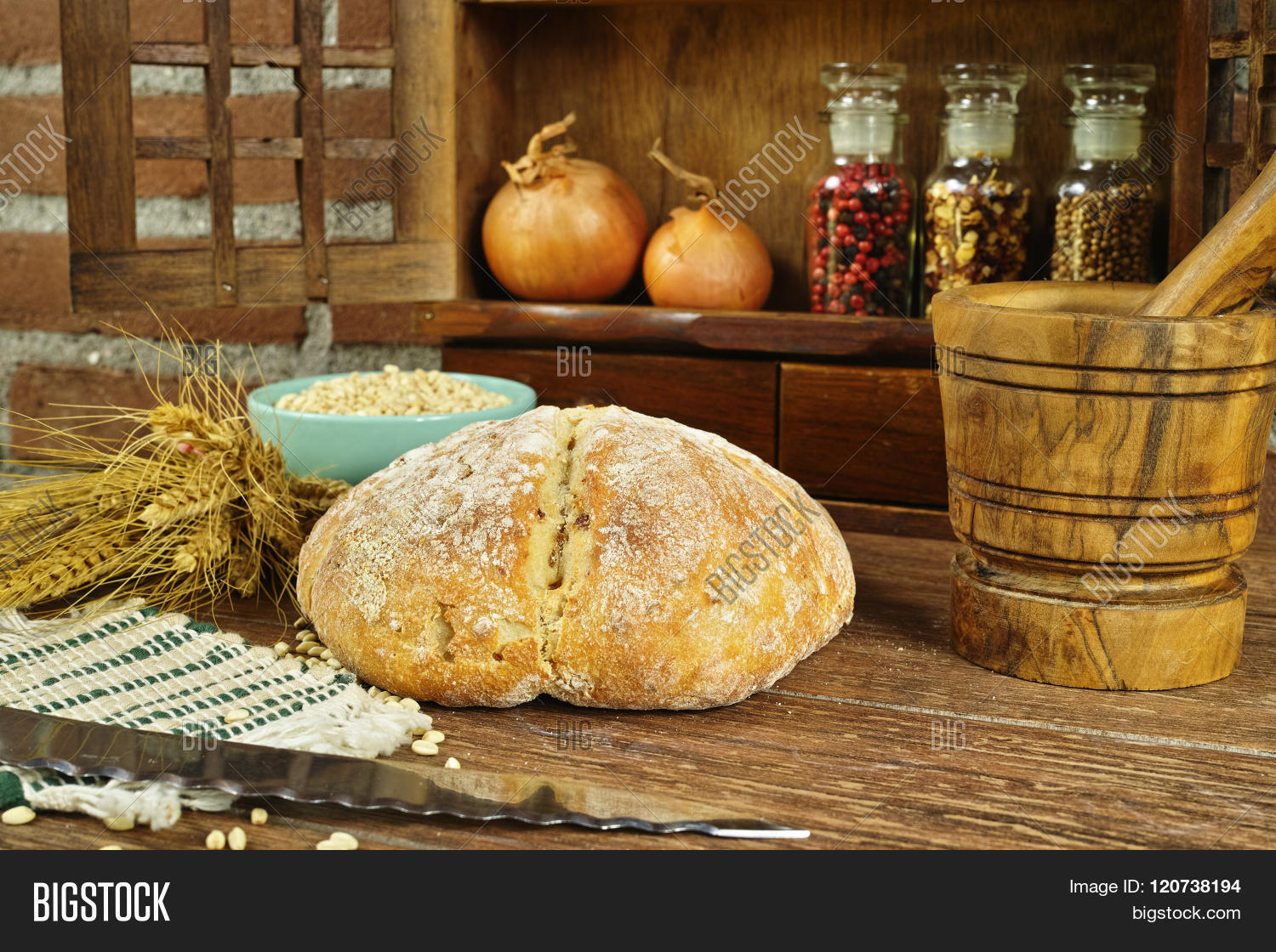 Round Loaf Home Made Image & Photo (Free Trial) | Bigstock