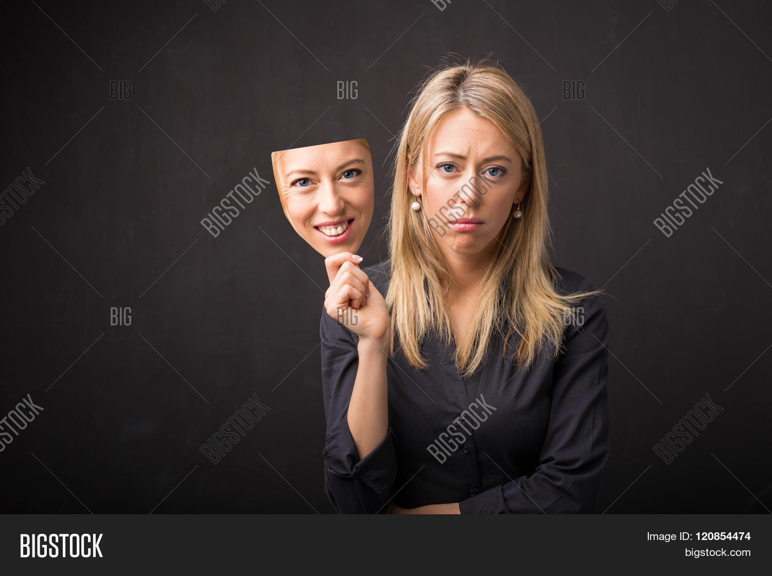 Woman Holding Mask Her Image & Photo (Free Trial) | Bigstock