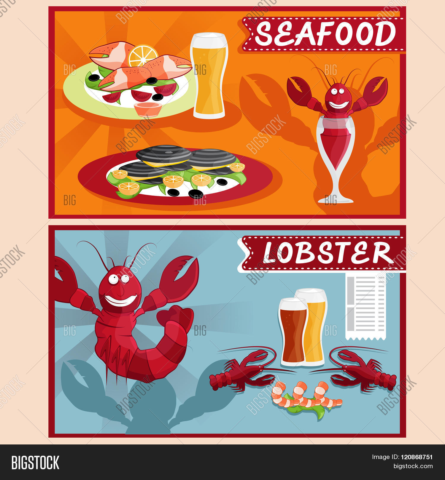 Lobster Seafood Vector & Photo (Free Trial) | Bigstock